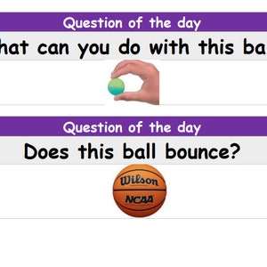 Question of the Day Cards for the Balls Study (creative Curriculum ...