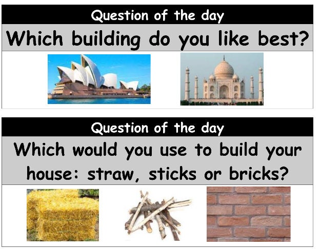 Question of the Day Cards - Buildings Study (creative Curriculum ...