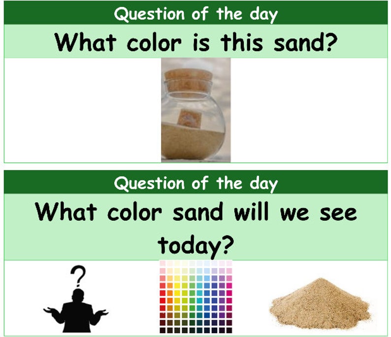 Question of the Day Cards - Sand Study (creative Curriculum Regular ...