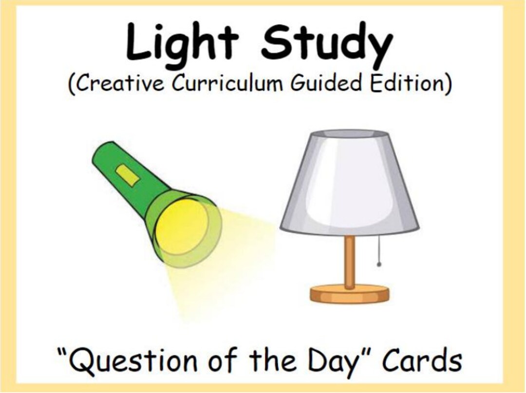 Question of the Day Cards for the Light Study (creative Curriculum ...