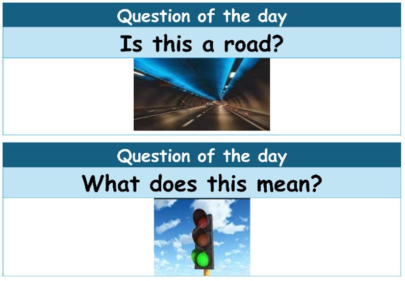 Question of the Day Cards - Roads Study (creative Curriculum Regular ...