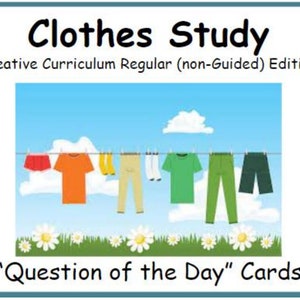 Question of the Day Cards - Clothes Study (creative Curriculum Regular ...