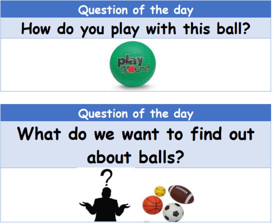 Question of the Day Cards for the Balls Study (creative Curriculum ...