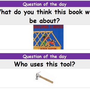Question of the Day Cards for the Buildings Study (creative Curriculum ...