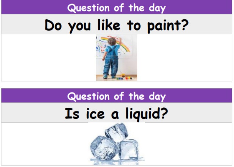 Question of the Day Cards for the Water Study (creative Curriculum ...