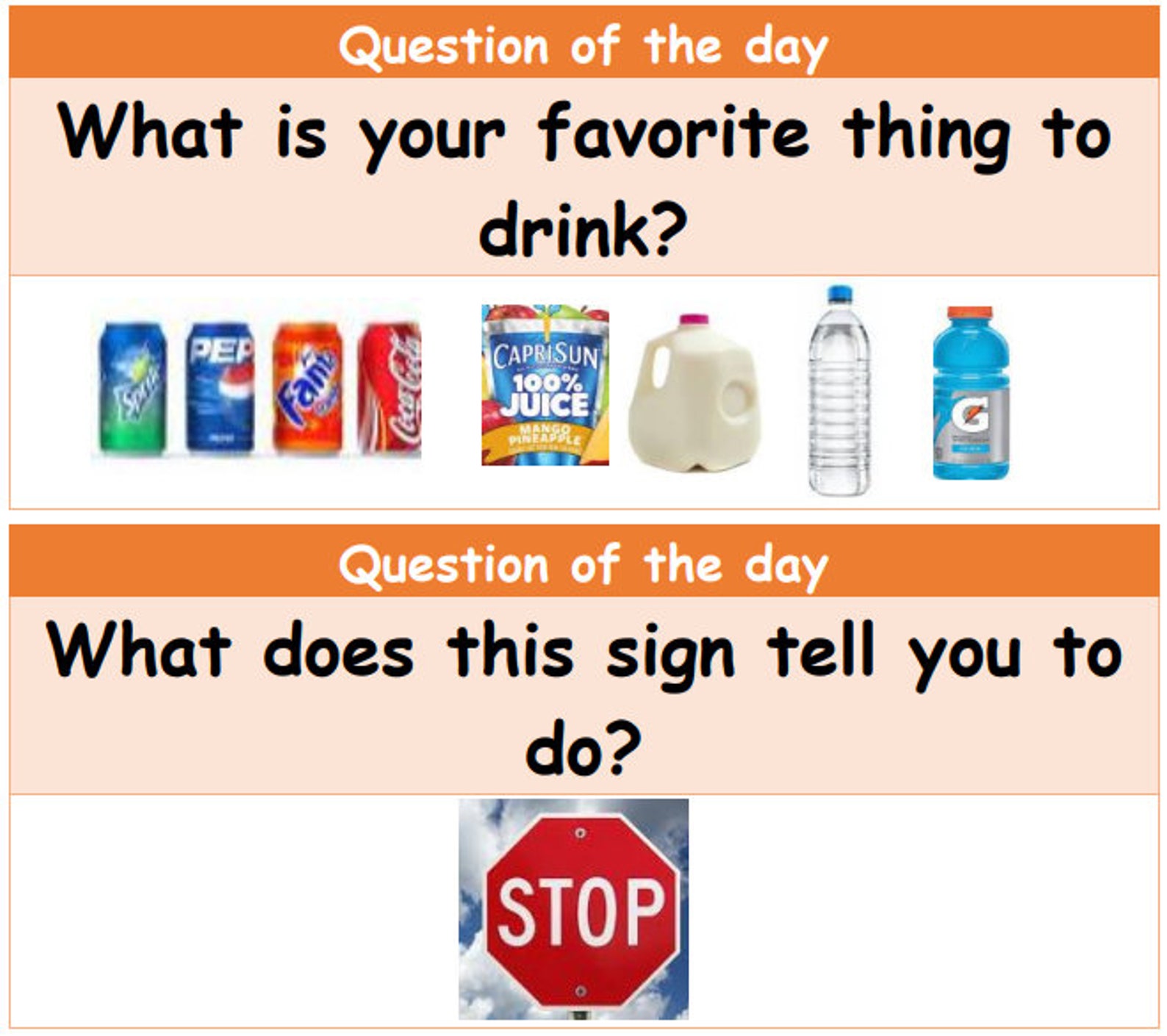 Question of the Day Cards for the Reduce, Reuse, Recycle Study ...
