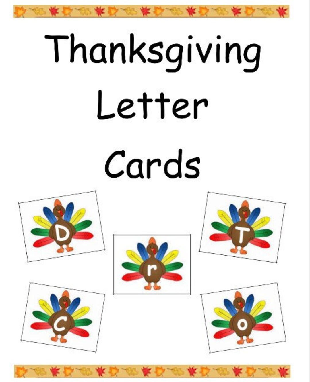 Thanksgiving Letter Cards - Etsy
