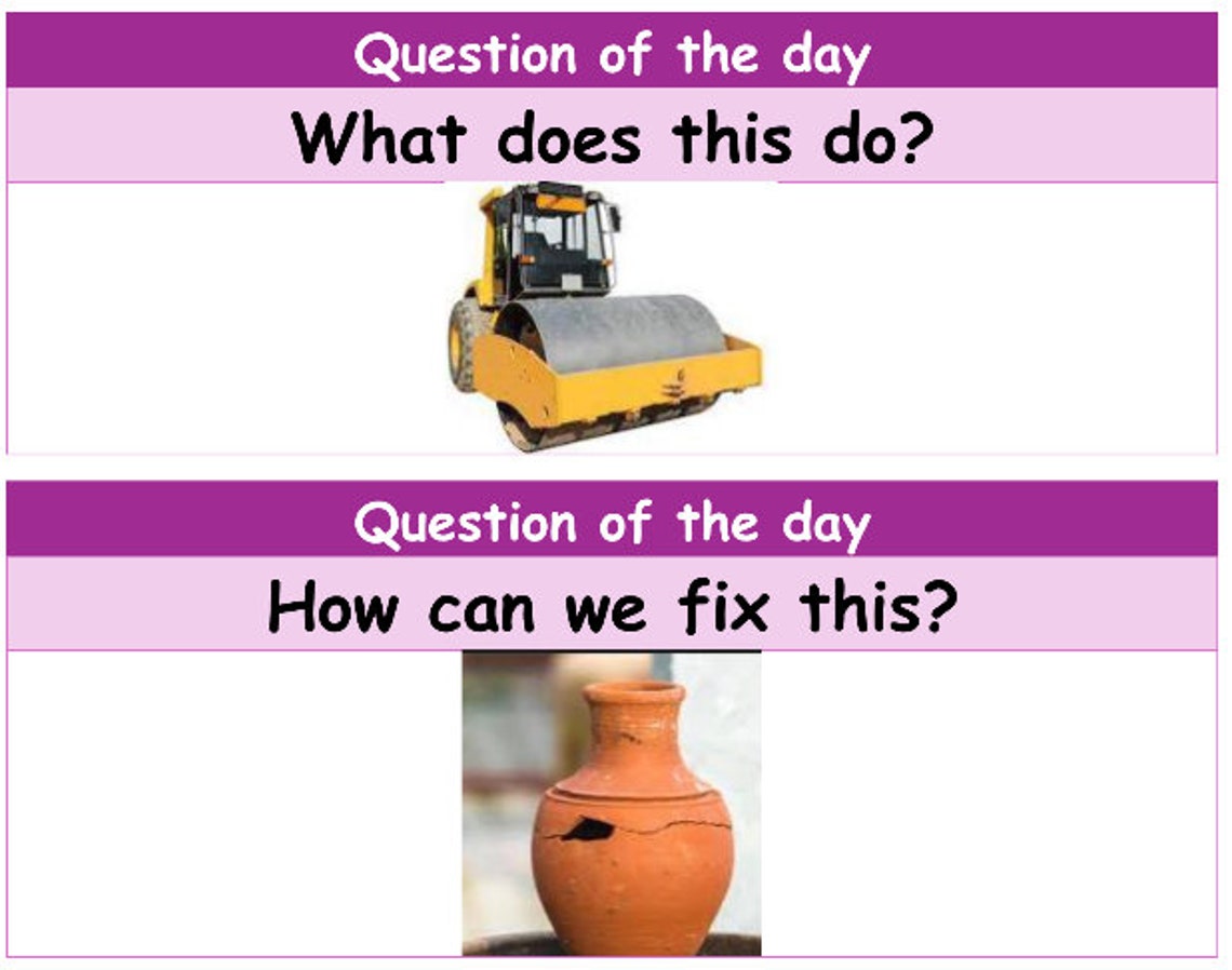 Question of the Day Cards - Roads Study (creative Curriculum Regular ...
