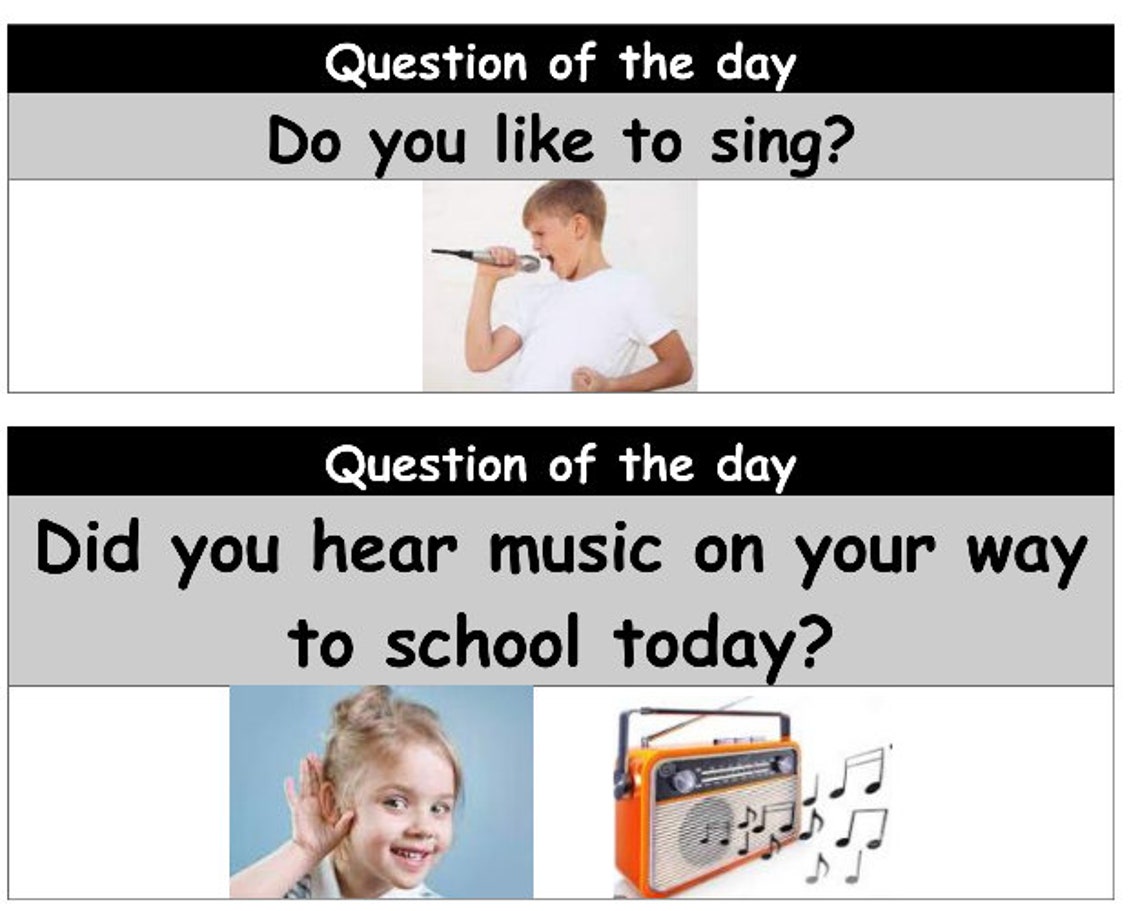 Question of the Day Cards - Music Making Study (creative Curriculum ...