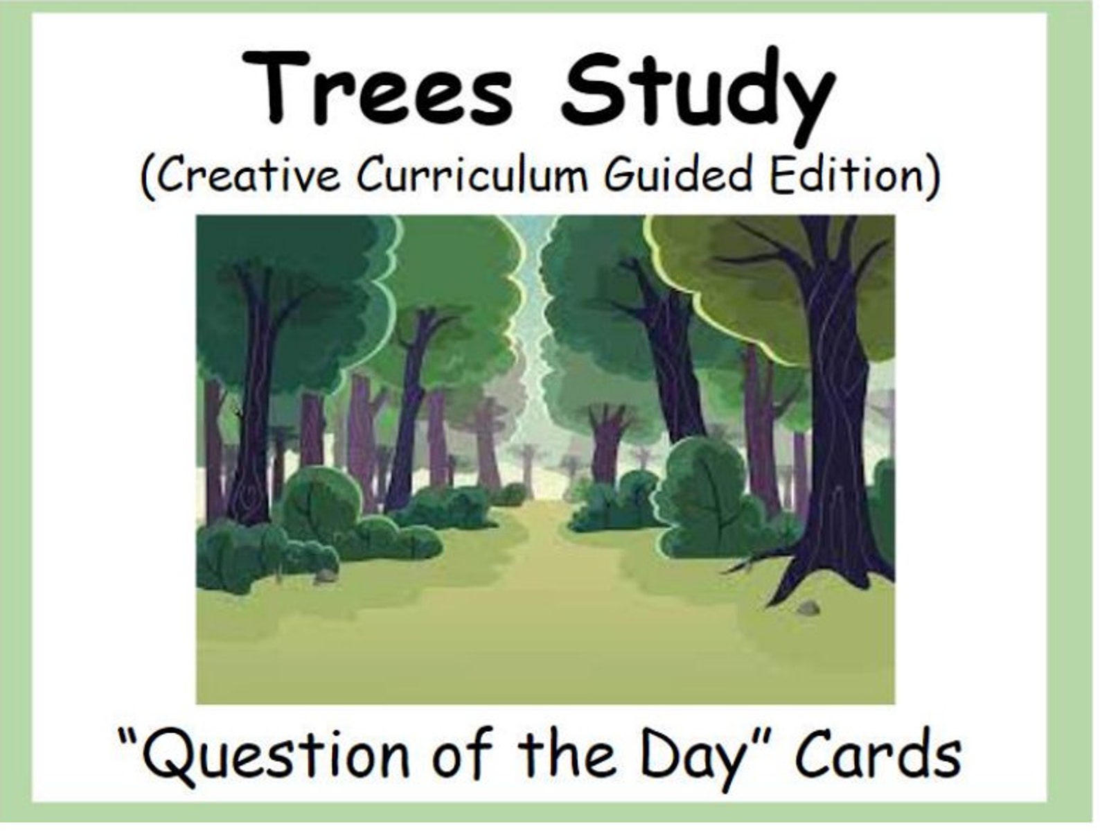 Question of the Day Cards for the Trees Study (creative Curriculum ...