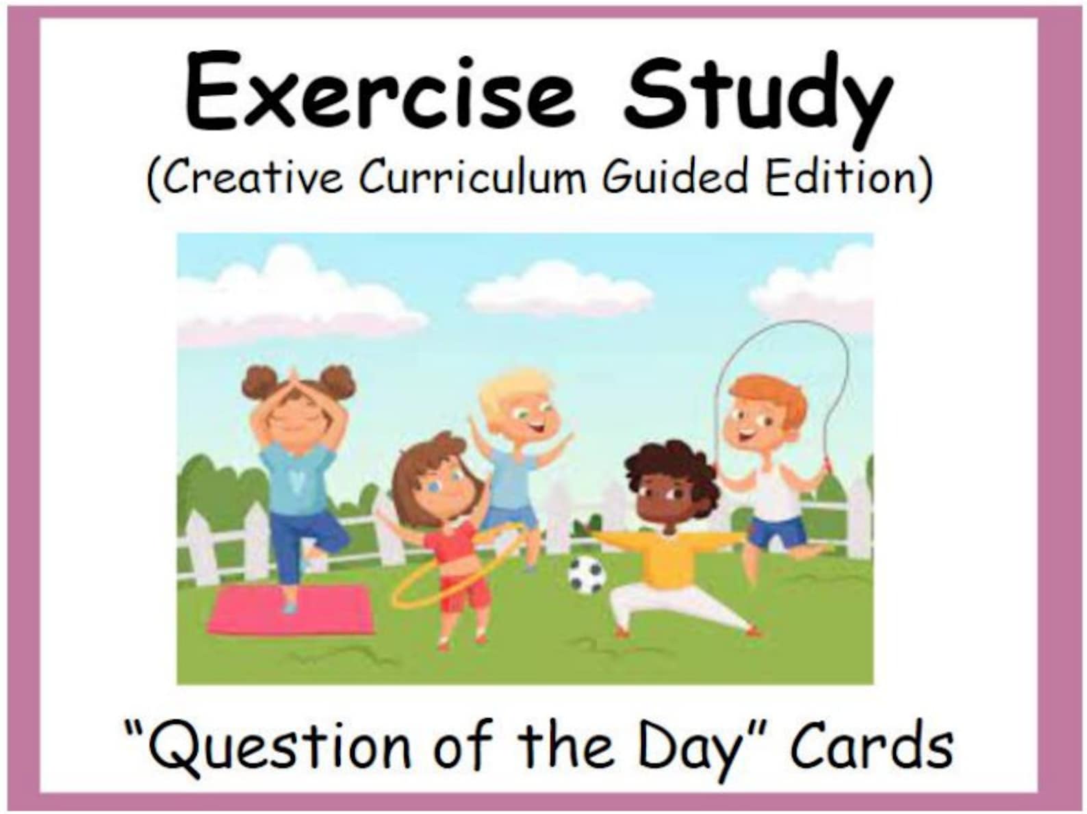 Question of the Day Cards for the Exercise Study (creative Curriculum ...