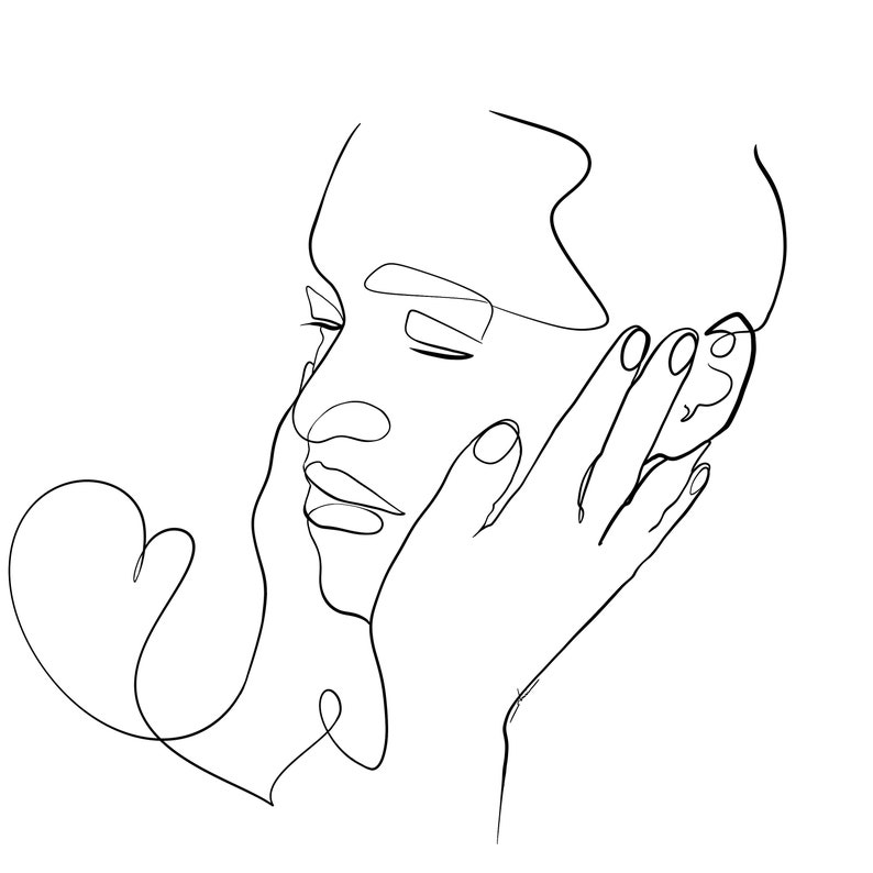 Custom One-line Art From Your Photo, Personalized Minimalist Wall Art ...