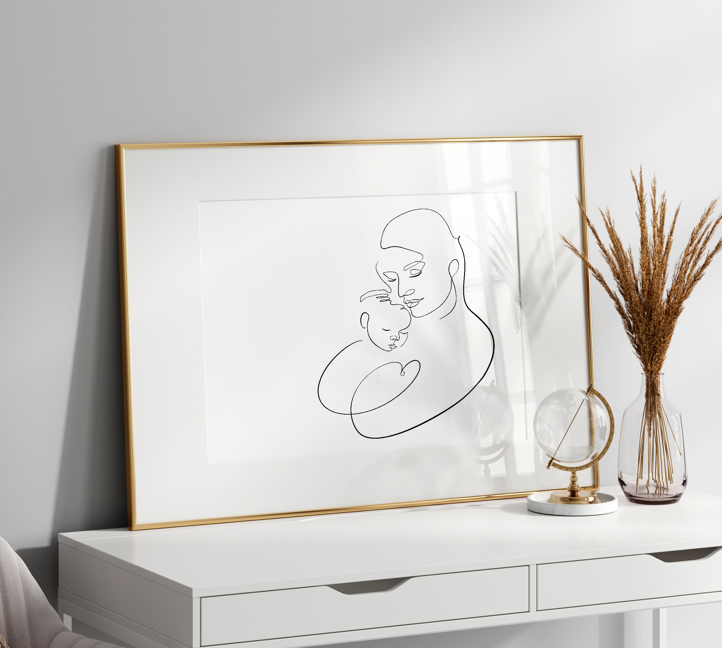 Custom One-line Art From Your Photo, Personalized Minimalist Wall Art ...