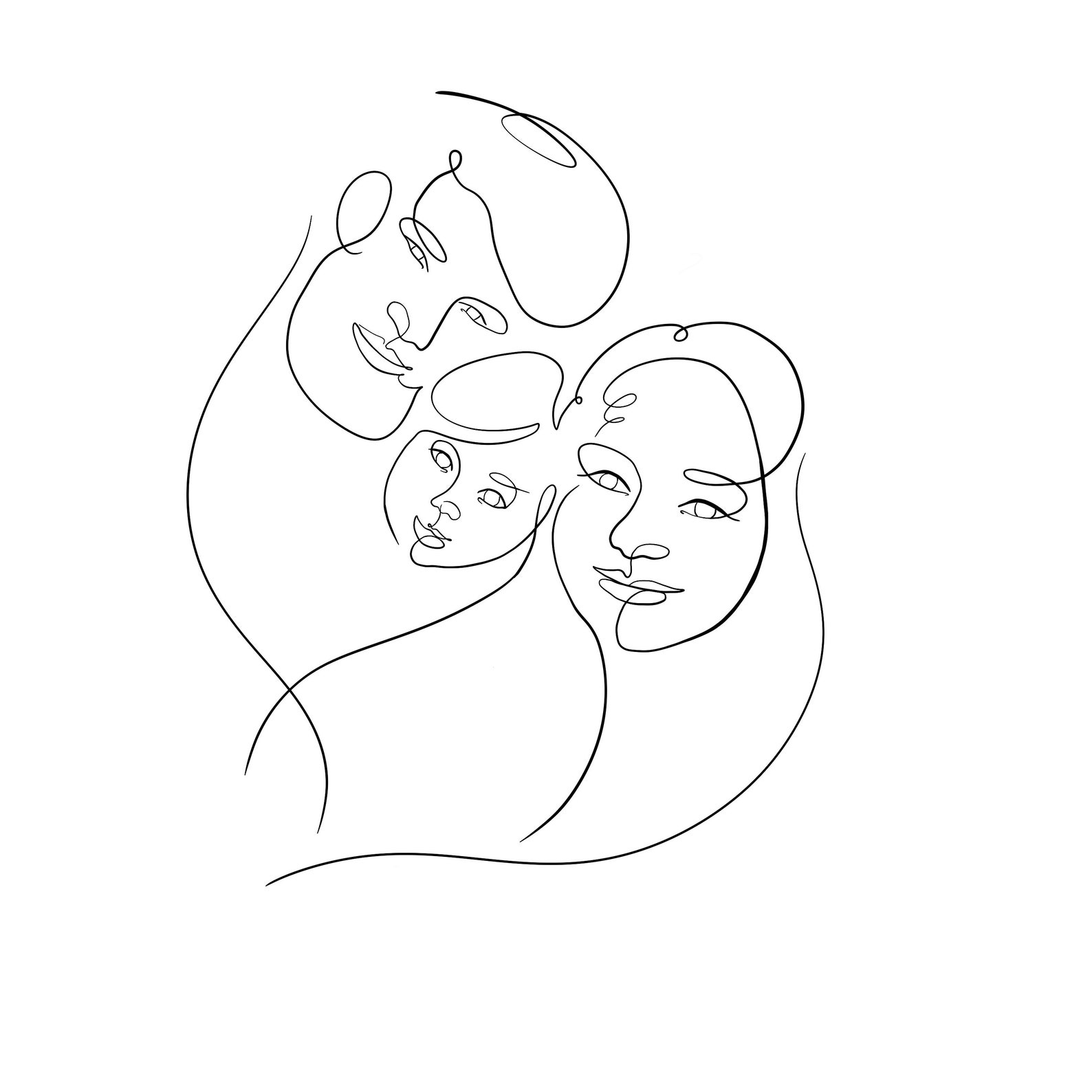 Custom One-line Art From Your Photo, Personalized Minimalist Wall Art ...