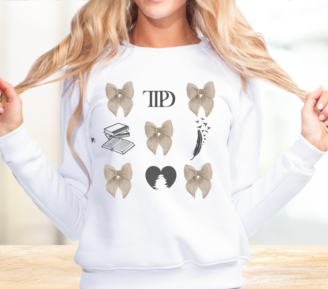 Tortured Poets Department Coquette Bow Sweatshirt Taylor Swift TTPD ...