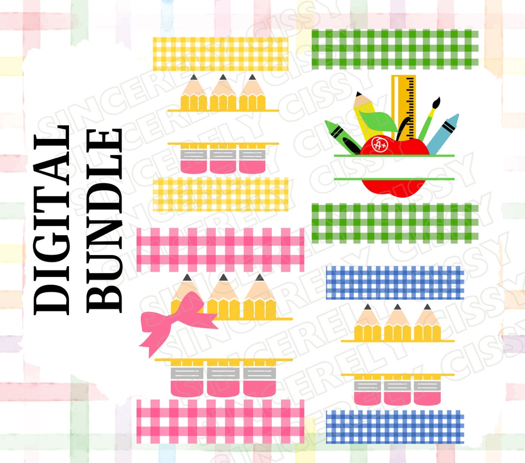 Personalized Blank Back to School SVG File | Teacher Printable Clip Art ...