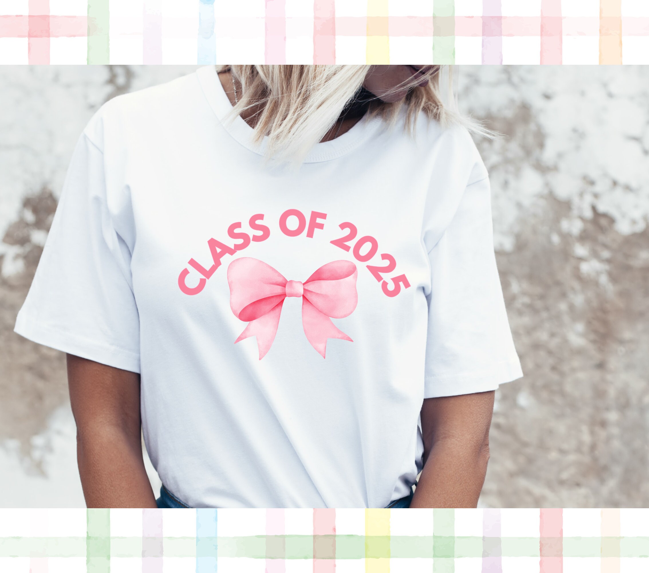 Pink Graduation Digital Bundle | Coquette Bow Senior 2025 Digital Files ...