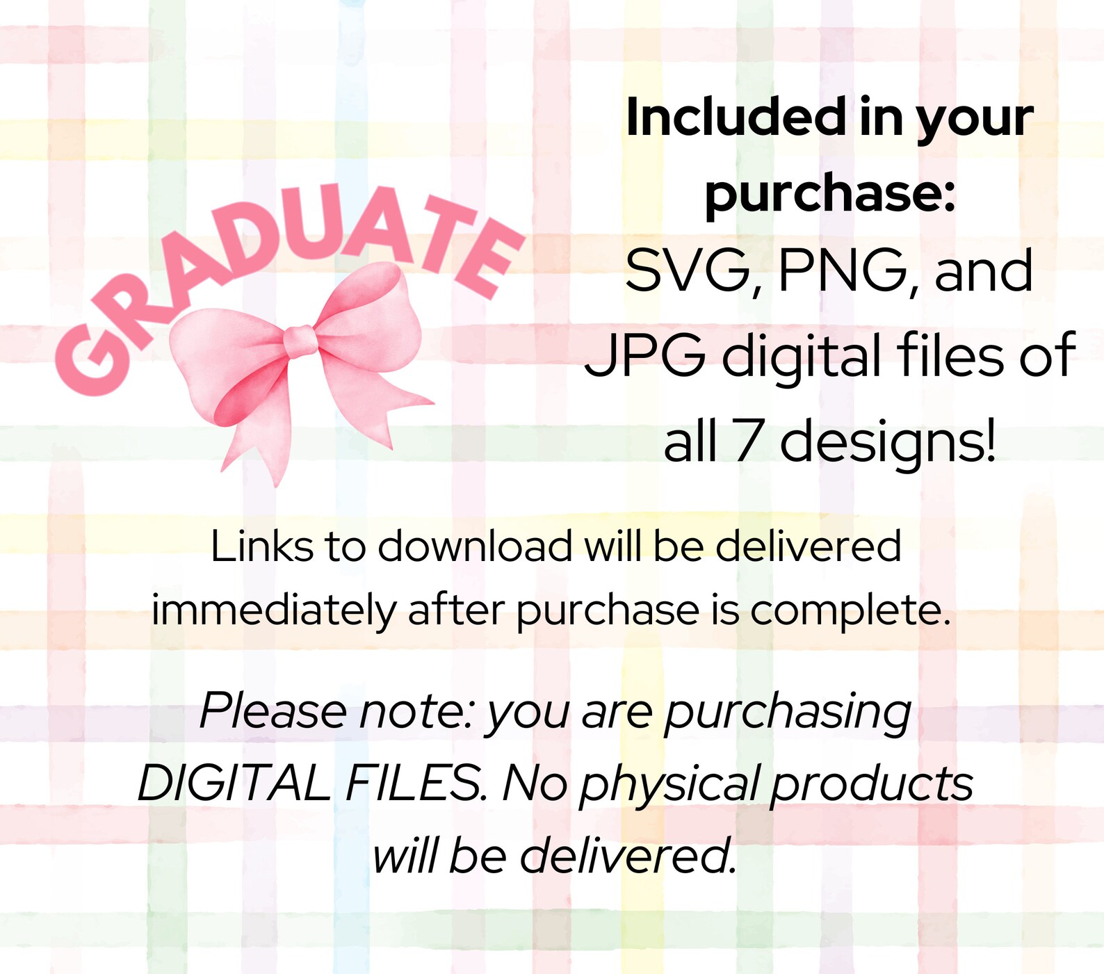 Pink Graduation Digital Bundle | Coquette Bow Senior 2025 Digital Files ...