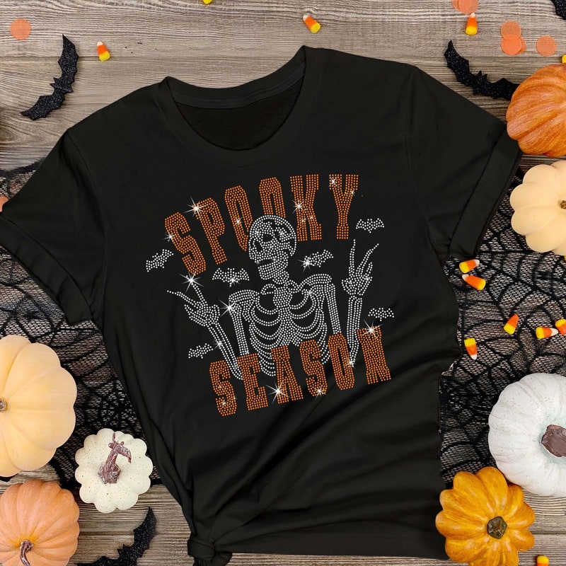 Rhinestone Shirt Halloween - Etsy