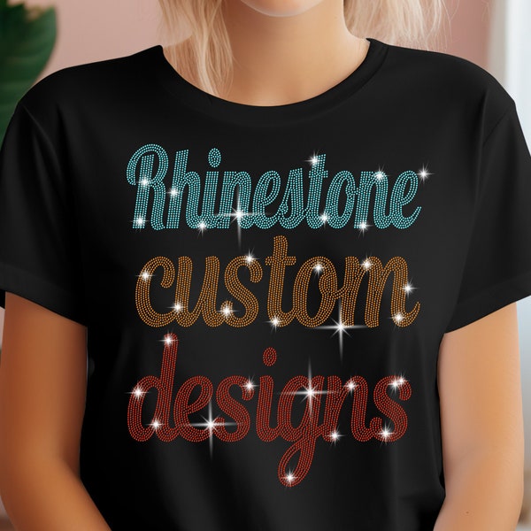 Personalized Rhinestone Tee Shirts - Etsy