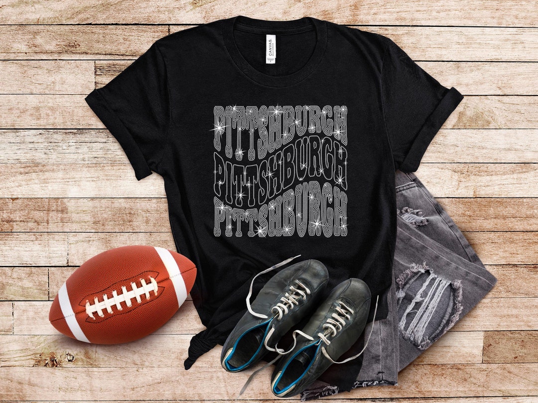 Pittsburgh Rhinestone Shirt, Sports Fan Shirt for Women or Men, Comfort ...