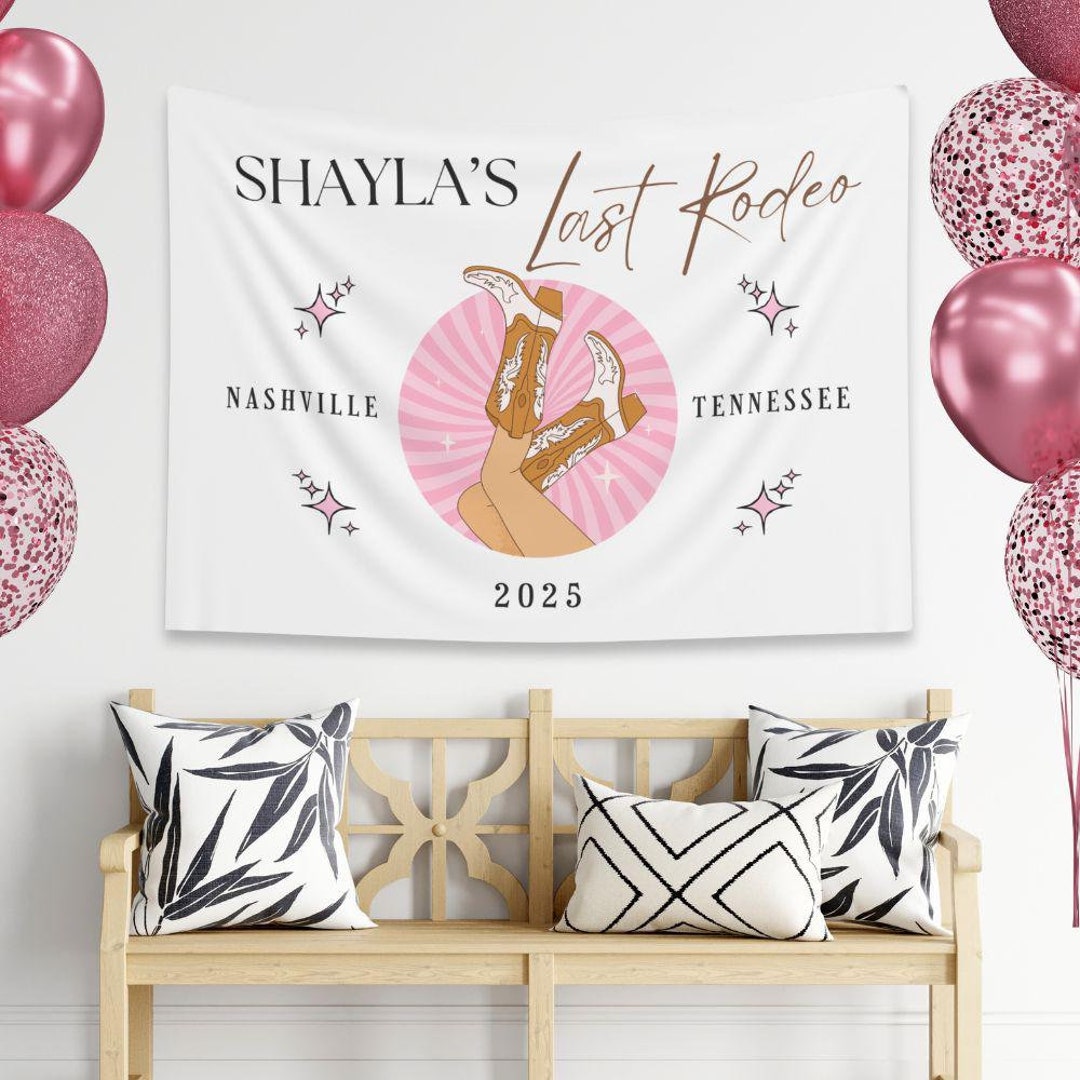 Custom Last Rodeo Bachelorette Party Tapestry, Bach Weekend Getaway ...