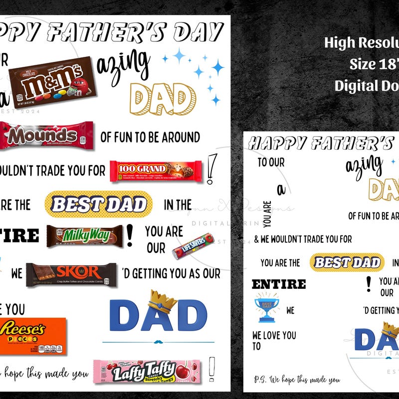 Dad Candy Poem - Etsy