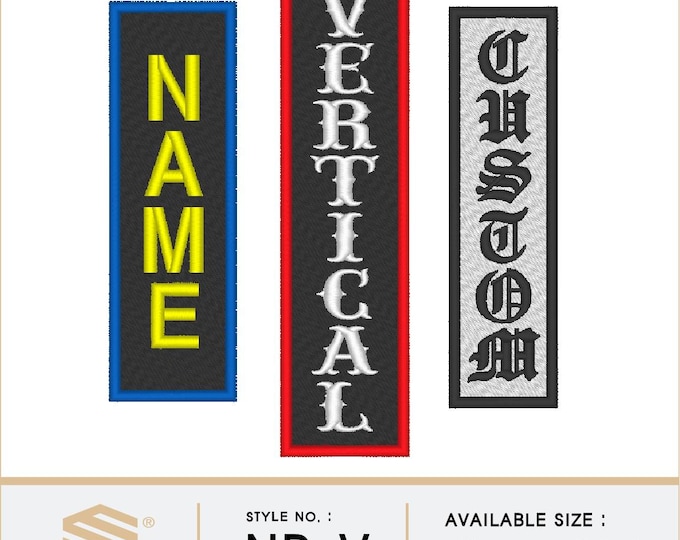 Vertical Name Patch - Sew on or Iron on 1" X 5" - Etsy