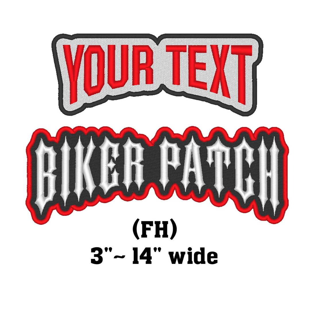 Custom Embroidered Top Rocker Patch: Biker MC Sew-on (3-14 Inch) - Etsy