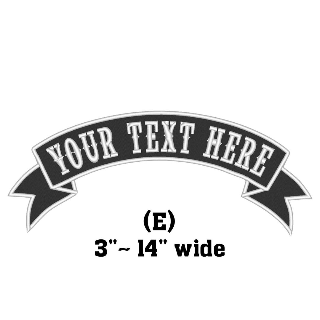 Custom Embroidered Patch Top Ribbon Rocker Motorcycle Biker MC Sew on ...