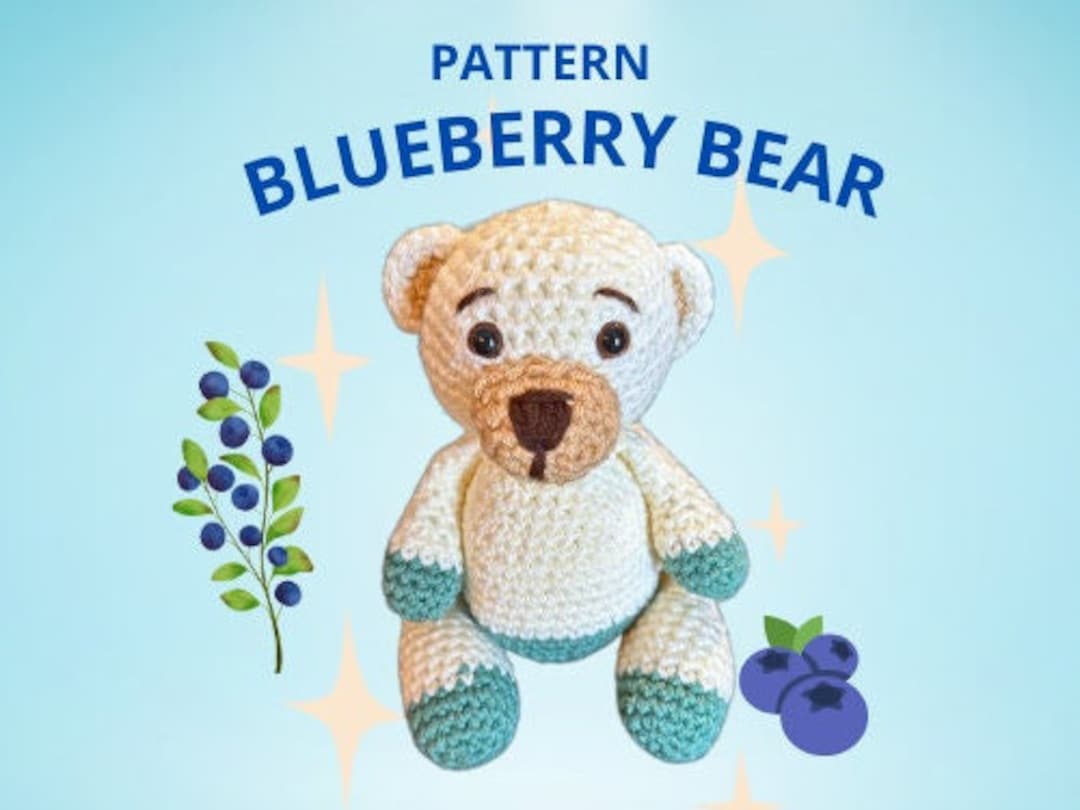 Crochet PATTERN Blueberry Bear, Amigurumi Tutorial - Etsy