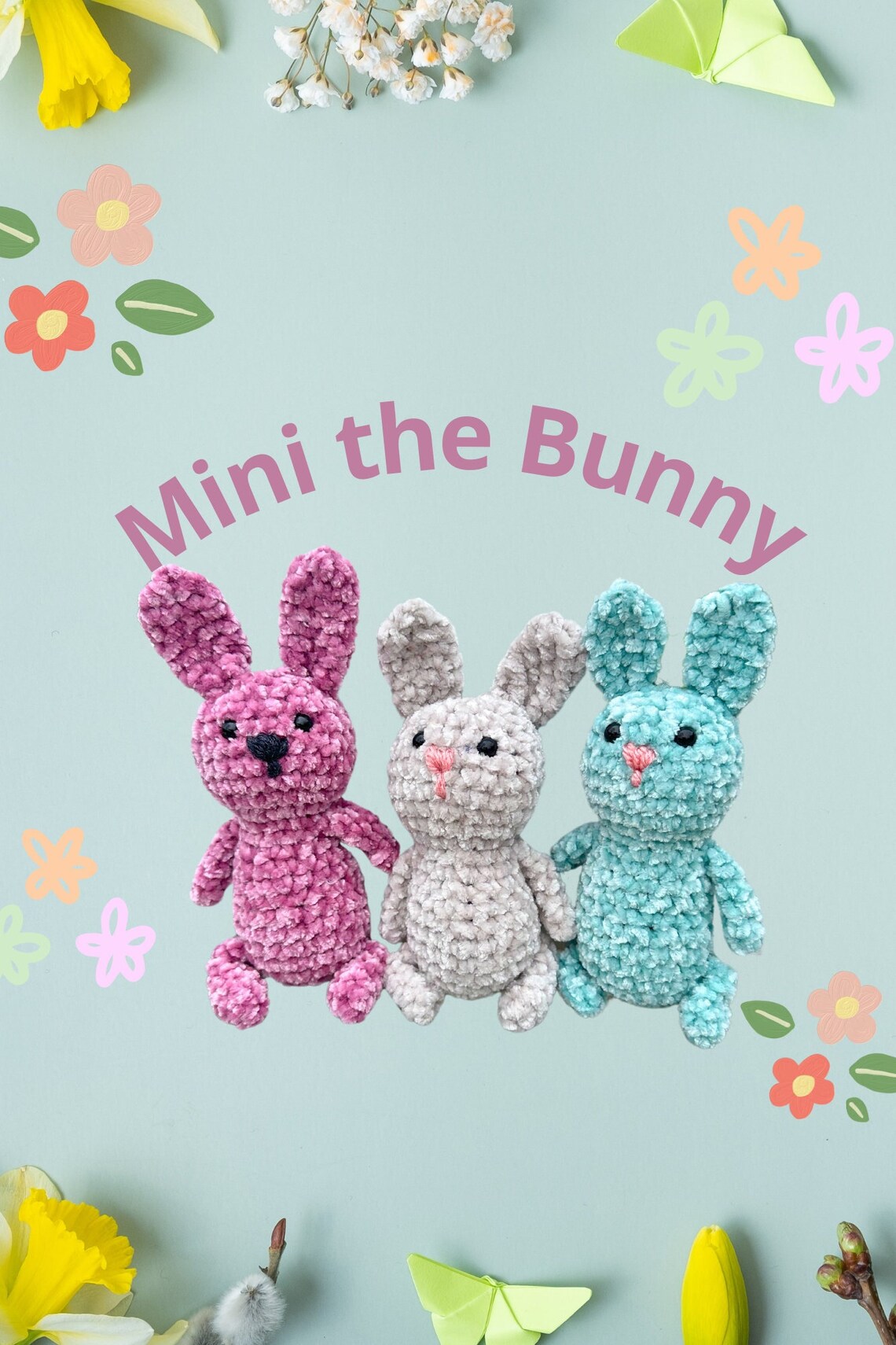 Crochet PATTERN Mini the Bunny, Amigurumi Tutorial - Etsy