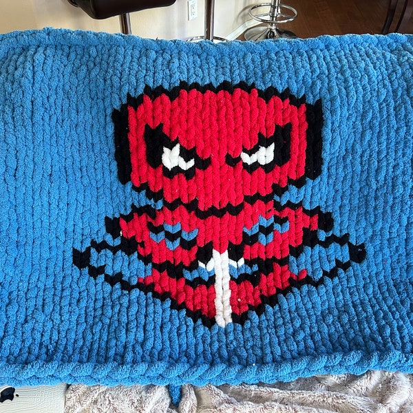 Spiderman Knit Blanket - Etsy