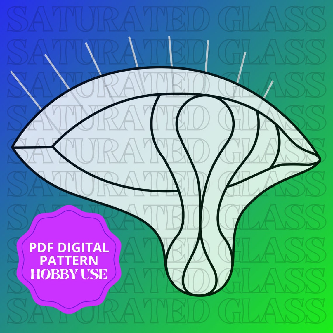 Stained Glass Melting Eye Pattern, Trippy Pattern, DIY Glass Craft ...