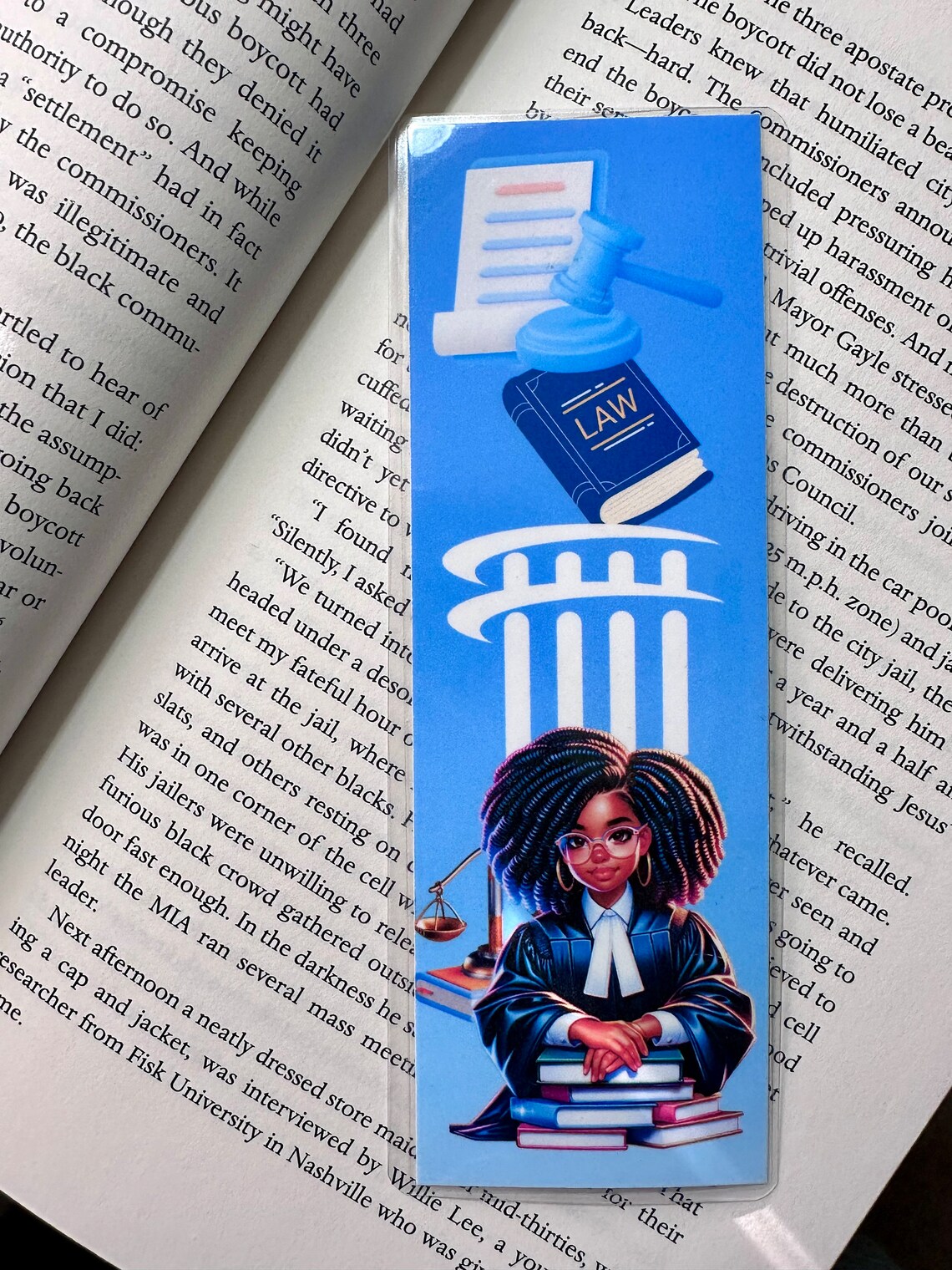Laminated Future Lawyer Black Girl Bookmark. Bookmark Encouraging Word ...