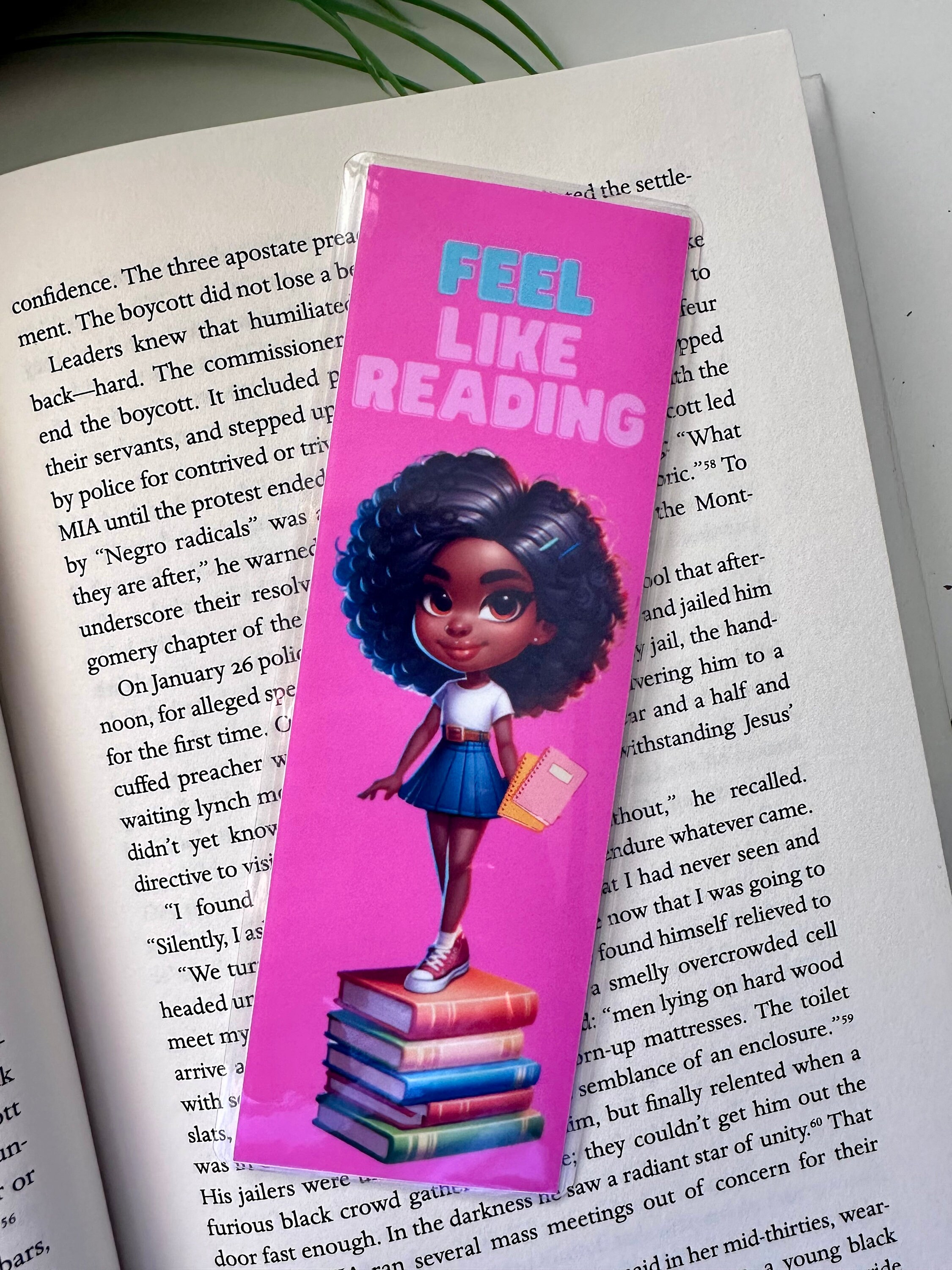 Laminated Black Teen Girl Laminated Bookmark. Bookmark Encouraging Word ...