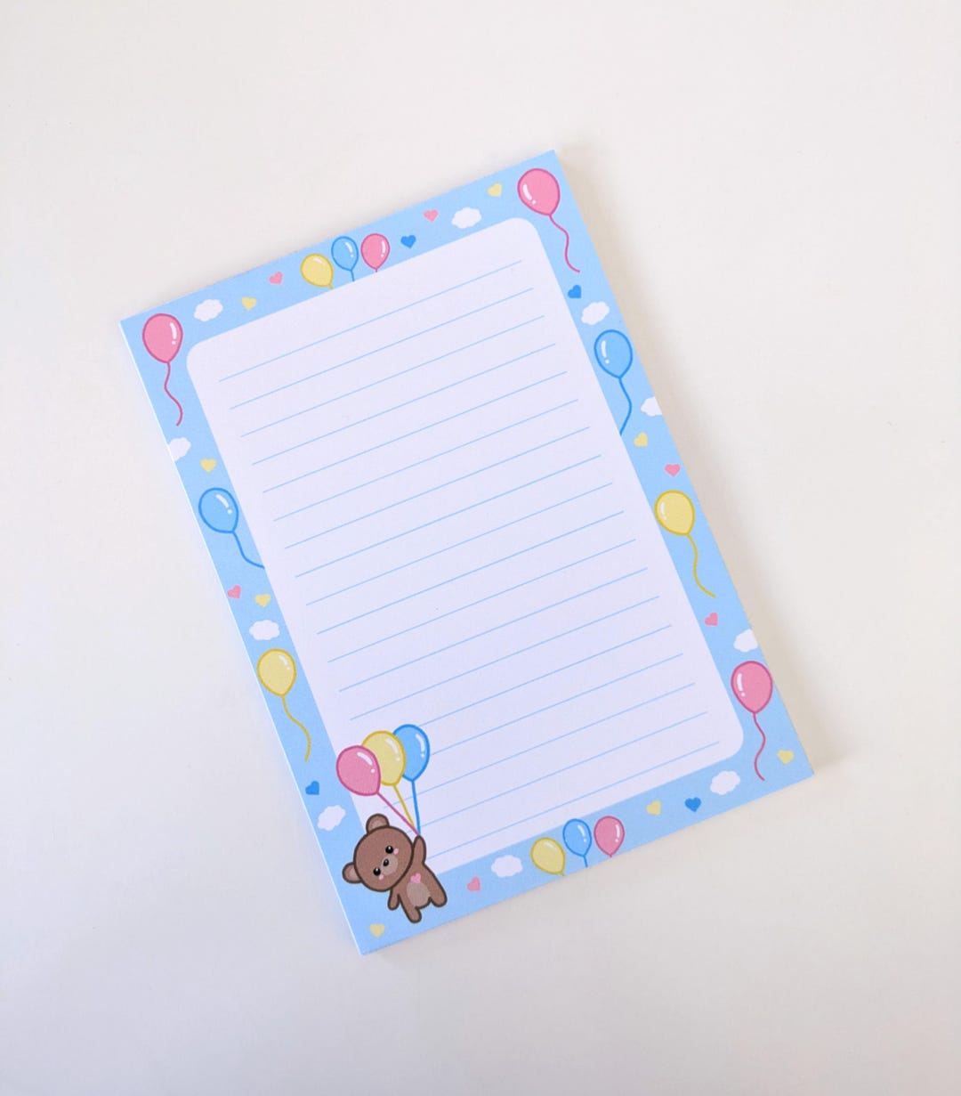 Teddy Bear Notepad | Handmade A6 Cute Memo Pad for Notes, Daily ...