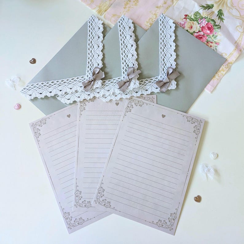 Elegant Envelope and Letter Set | Gray A7 Envelope and 5x7 Taupe Letter ...