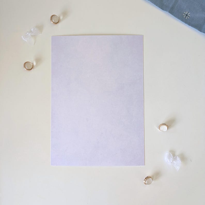 Lavender Letter Writing Paper Set | 5x7 Cardstock Purple Letter Paper ...