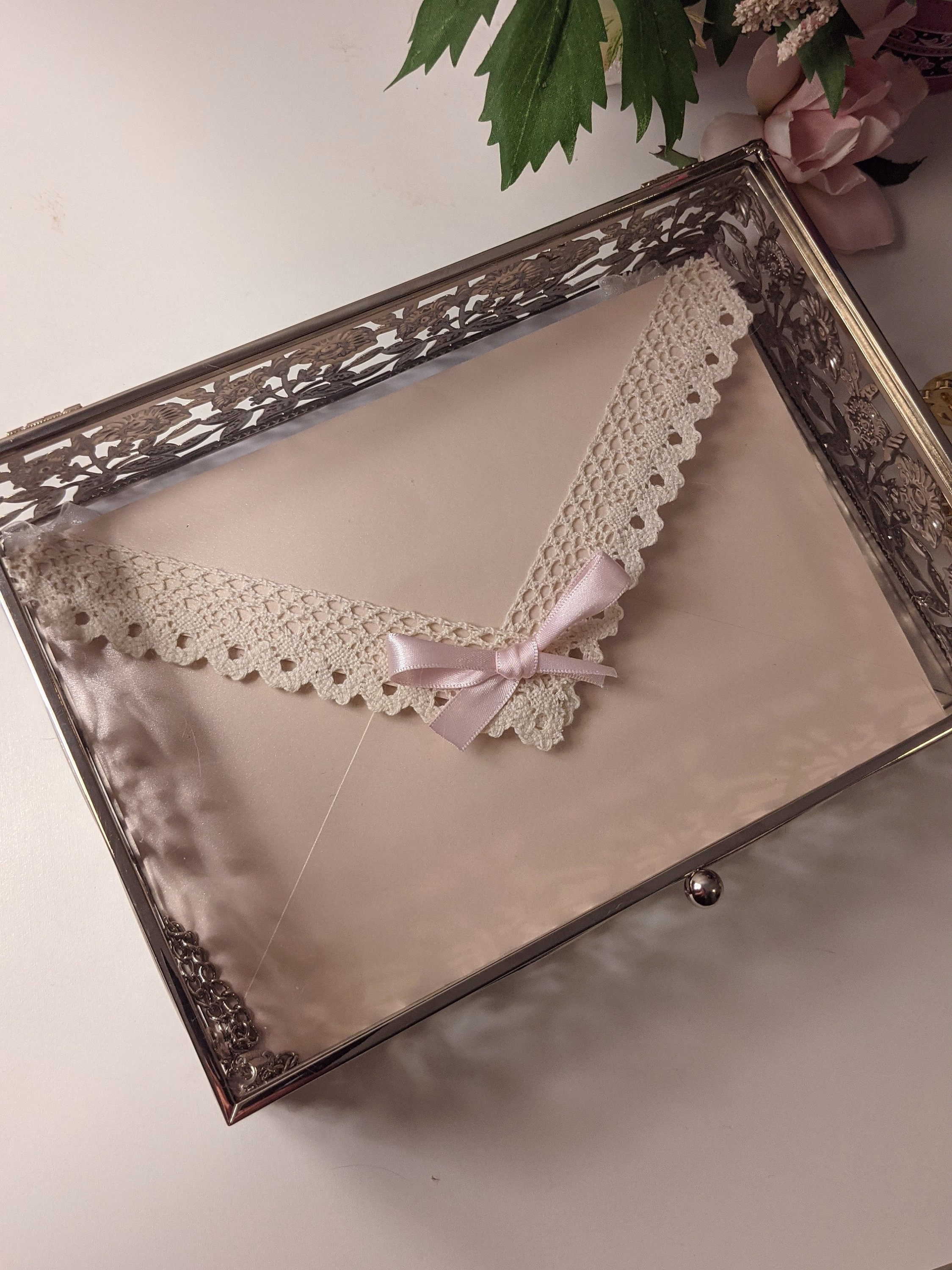 Blush Pink Lace Envelopes for Love Letters, Thank You Cards ...