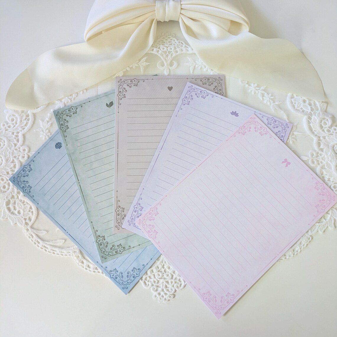 Letter Writing Paper Set | 5x7 Cardstock Letter Paper for Anniversaries ...