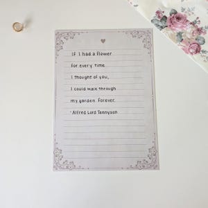 Elegant Letter Writing Paper Set | 5x7 Taupe Cardstock Blank Lined ...