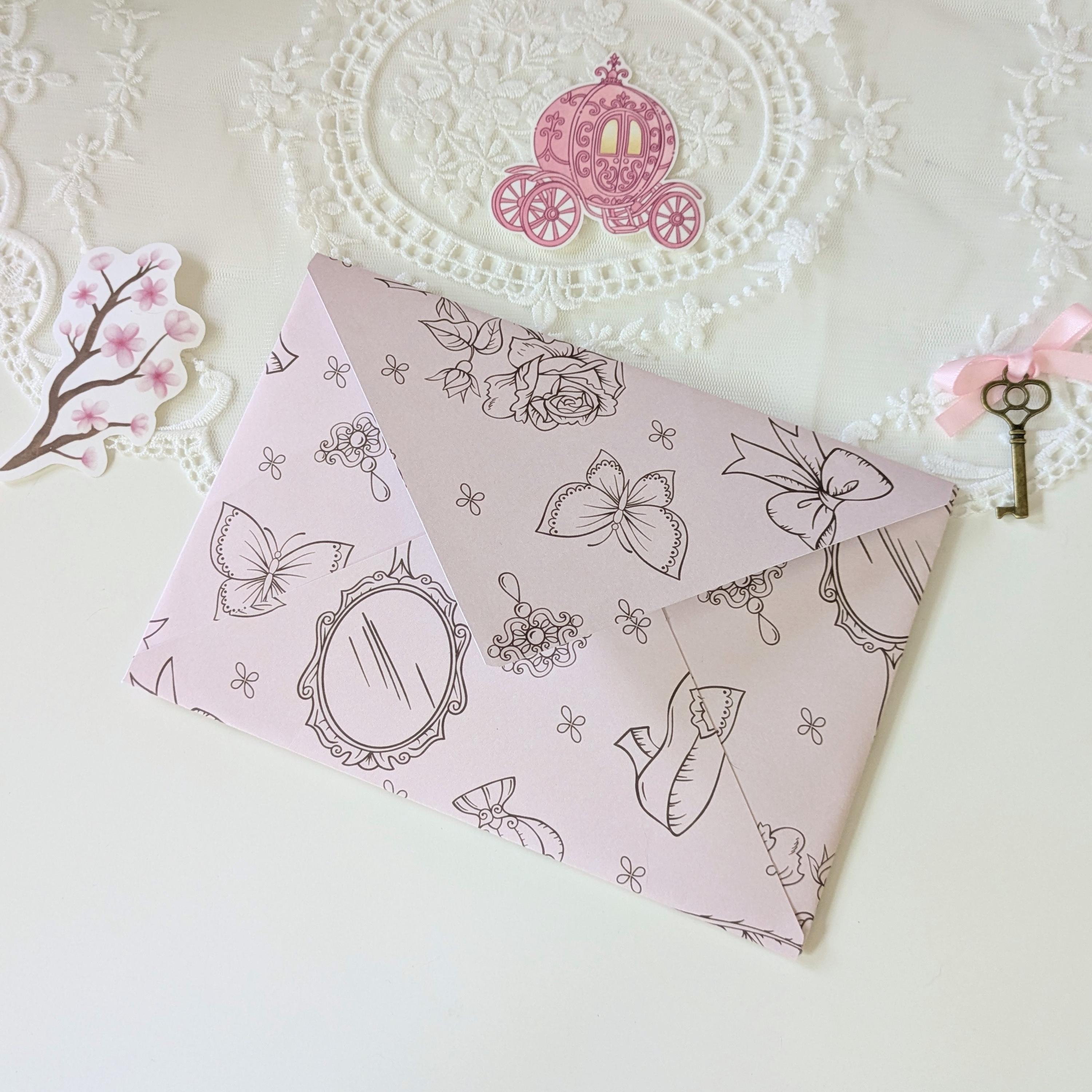 Vintage Inspired Coquette Envelope | Handmade Cute Stationery for Cards ...