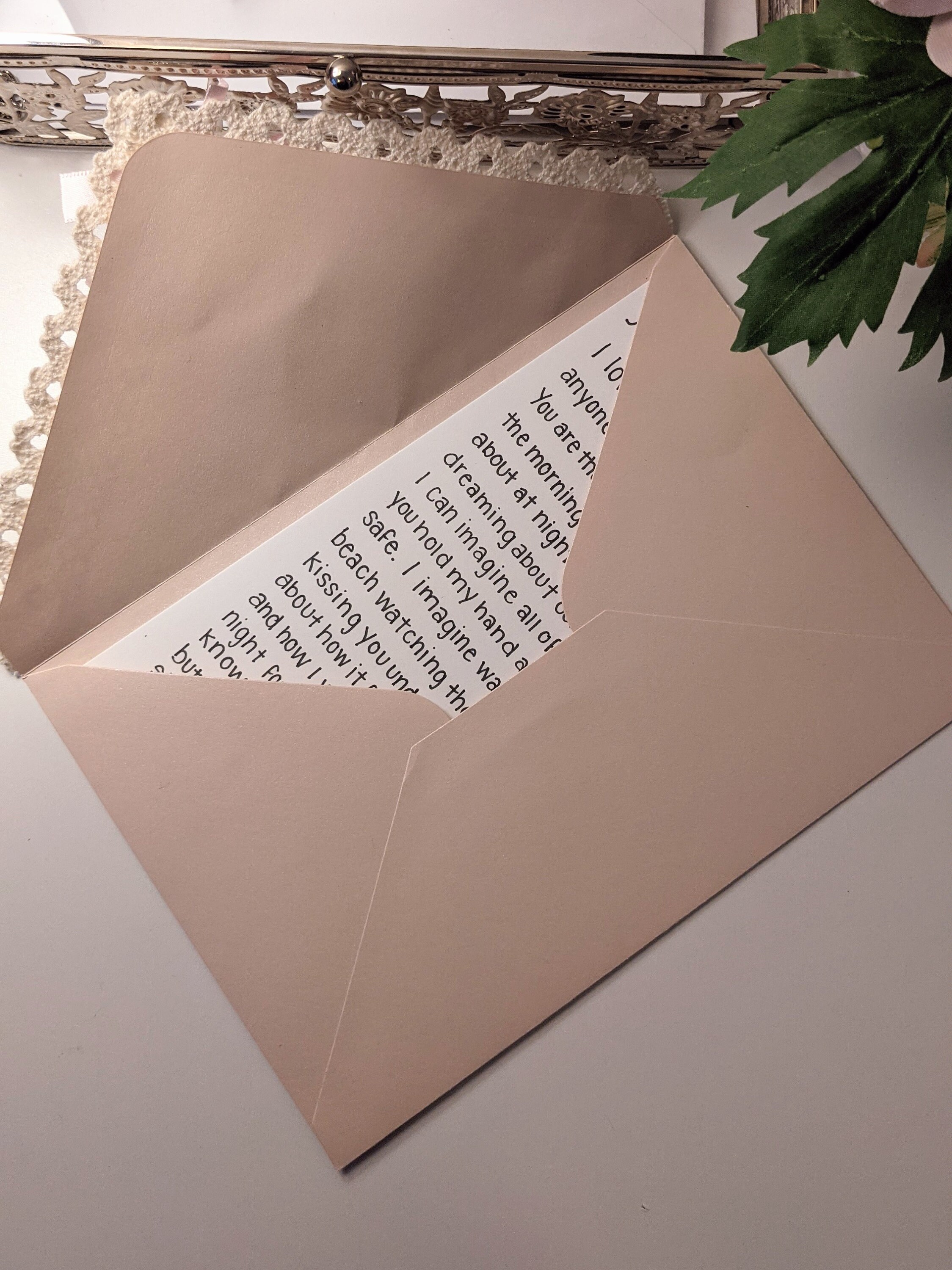 Blush Pink Lace Envelopes for Love Letters, Thank You Cards ...