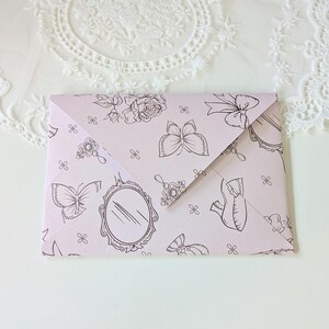 Vintage Inspired Coquette Envelope | Handmade Cute Stationery for Cards ...