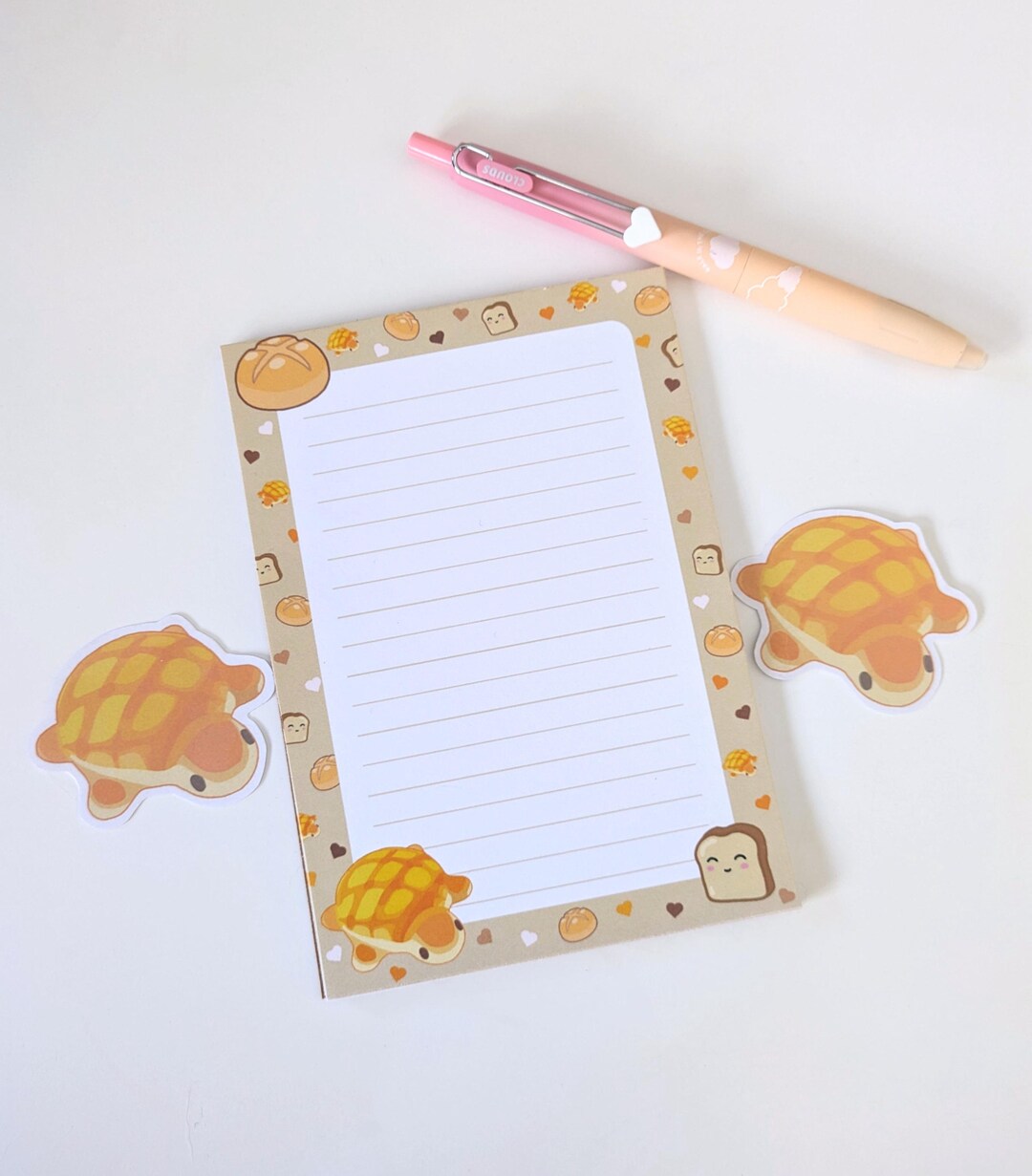Bread Friends Notepad | Cute Bread Memo Pad for Grocery Lists, to Do ...
