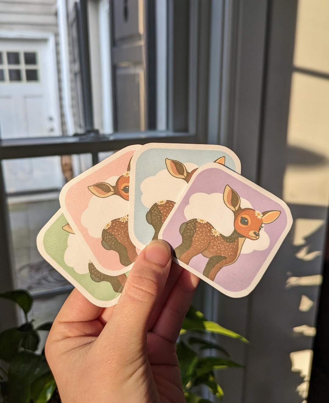 Daisy Fawn Sticker | Cute Baby Deer Sticker for Journal, Planner ...