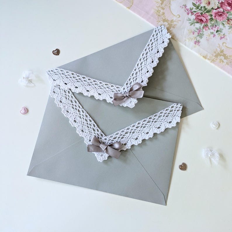 Elegant Envelope and Letter Set | Gray A7 Envelope and 5x7 Taupe Letter ...