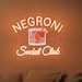 Negroni Social Club Neon Sign,handmade Cocktail Neon Sign,italian ...