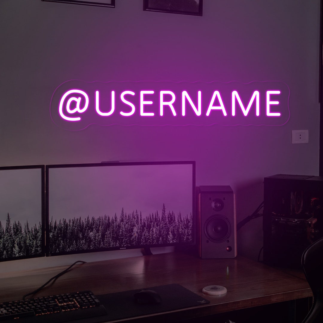Custom Gamer Tag Neon Sign,gamer Username Neon Sign,handmade Led Light ...